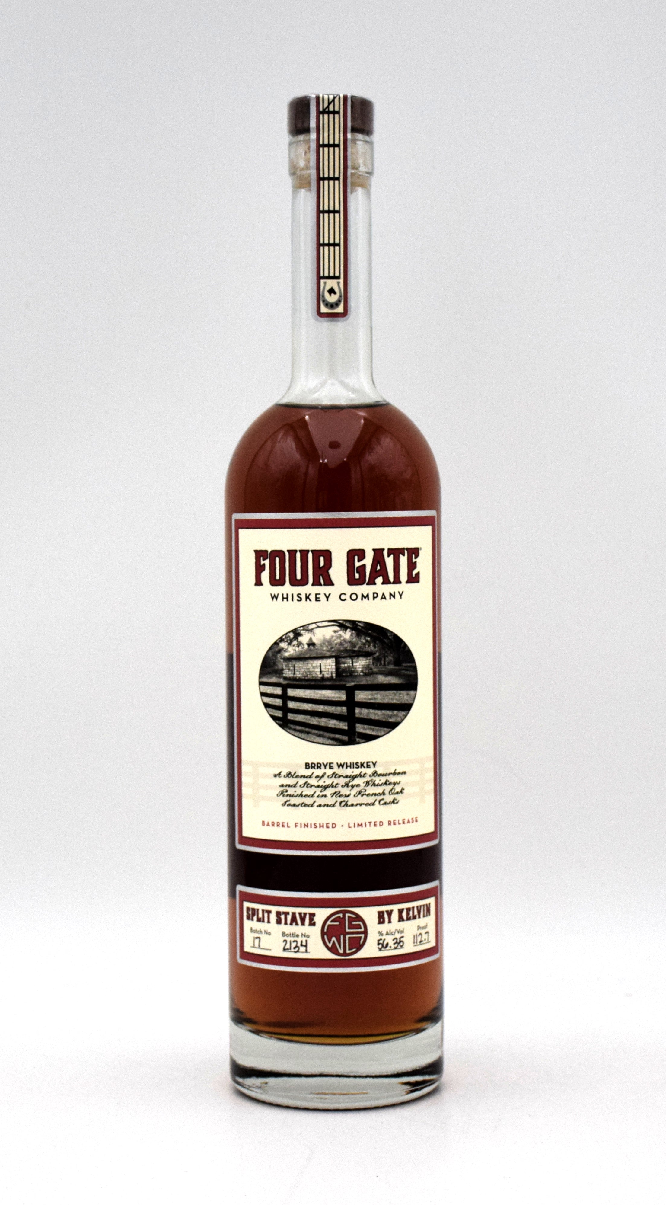 Four Gate 'Split Stave by Kelvin Brrye' Bourbon (Batch No. 17 ...