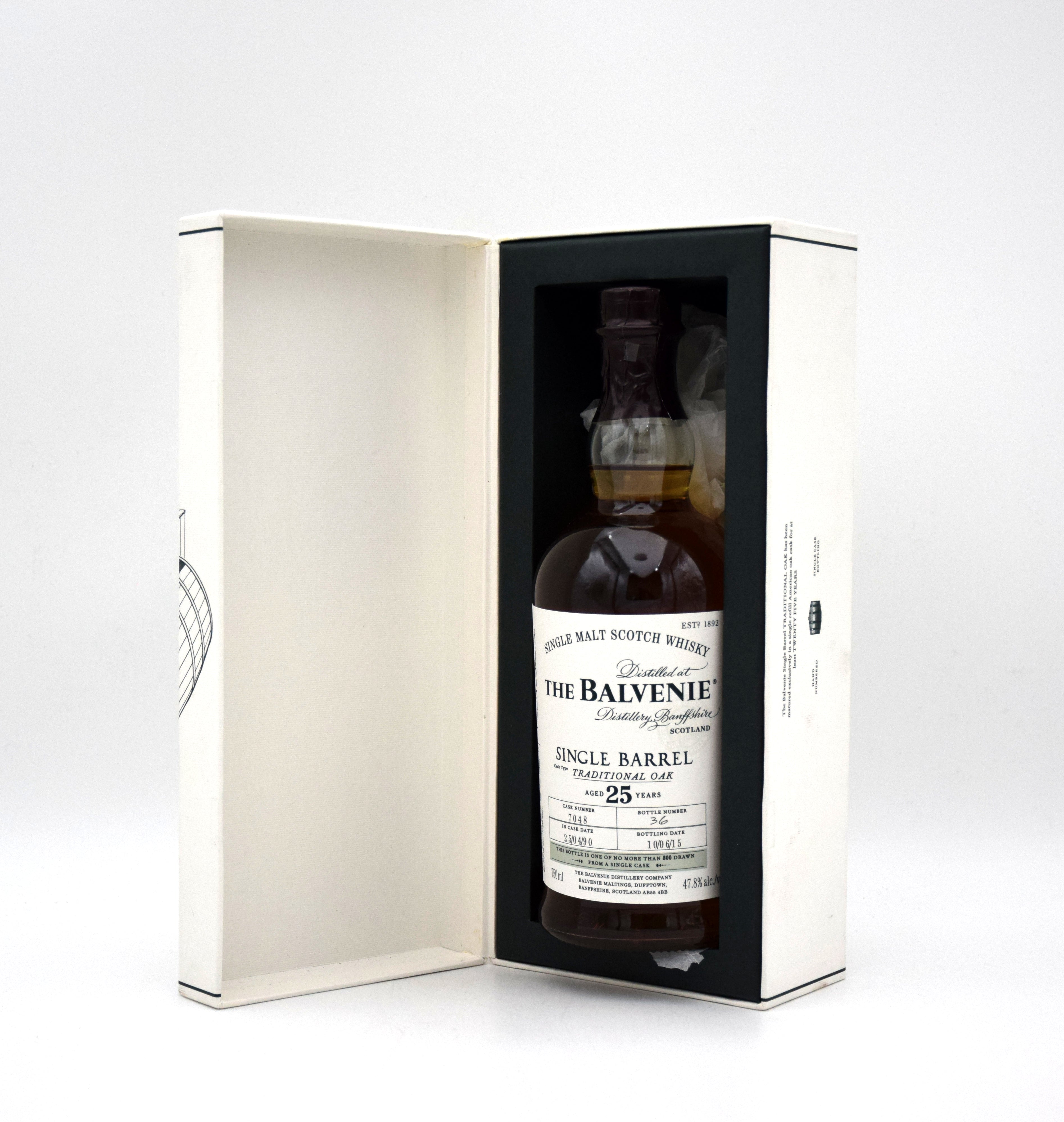 Balvenie 25 Year Single Barrel Traditional Oak Single Malt Scotch (Bat ...