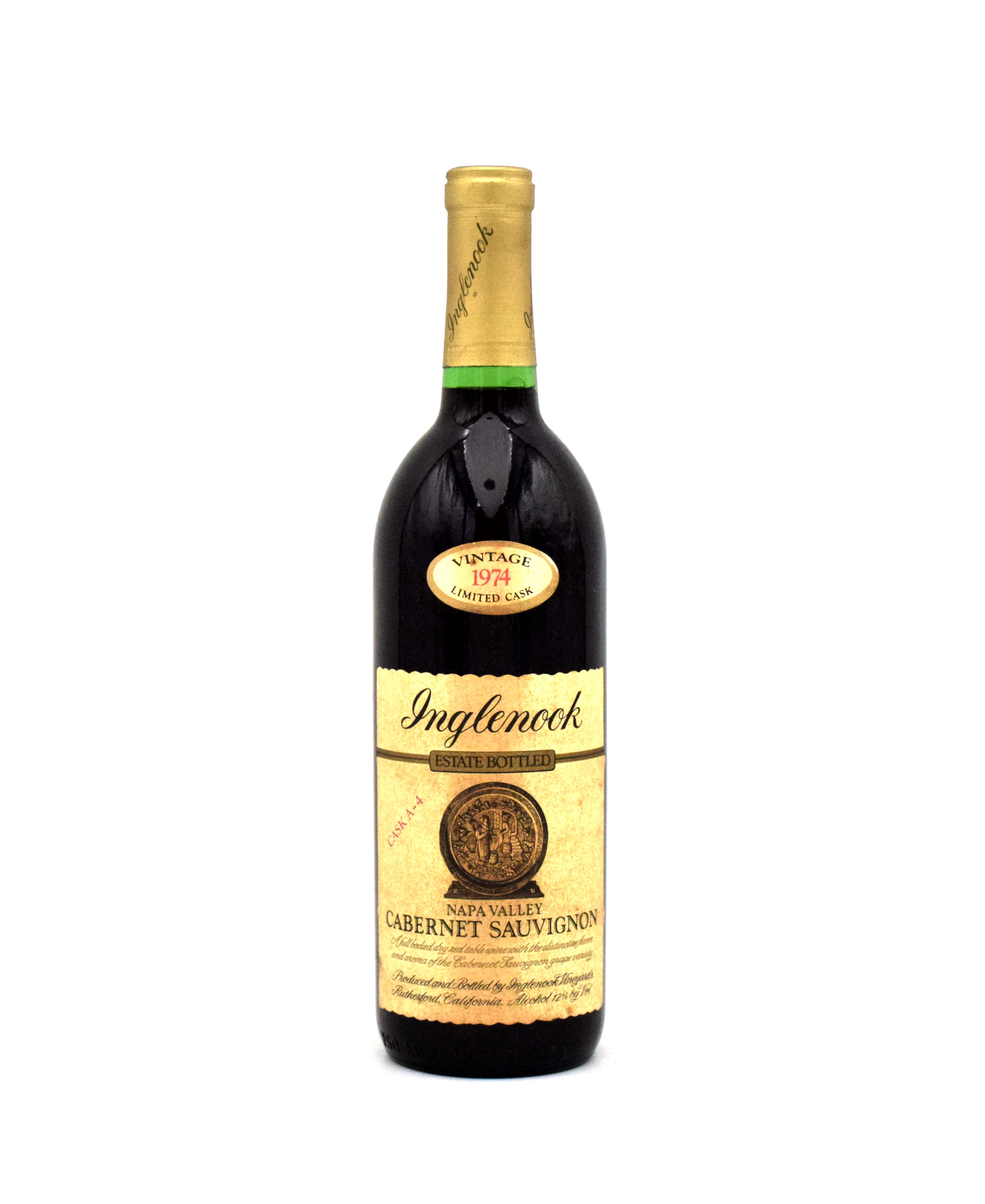 1974 Inglenook Reserve Cask Cabernet Sauvignon (A-4) – FineLiquors