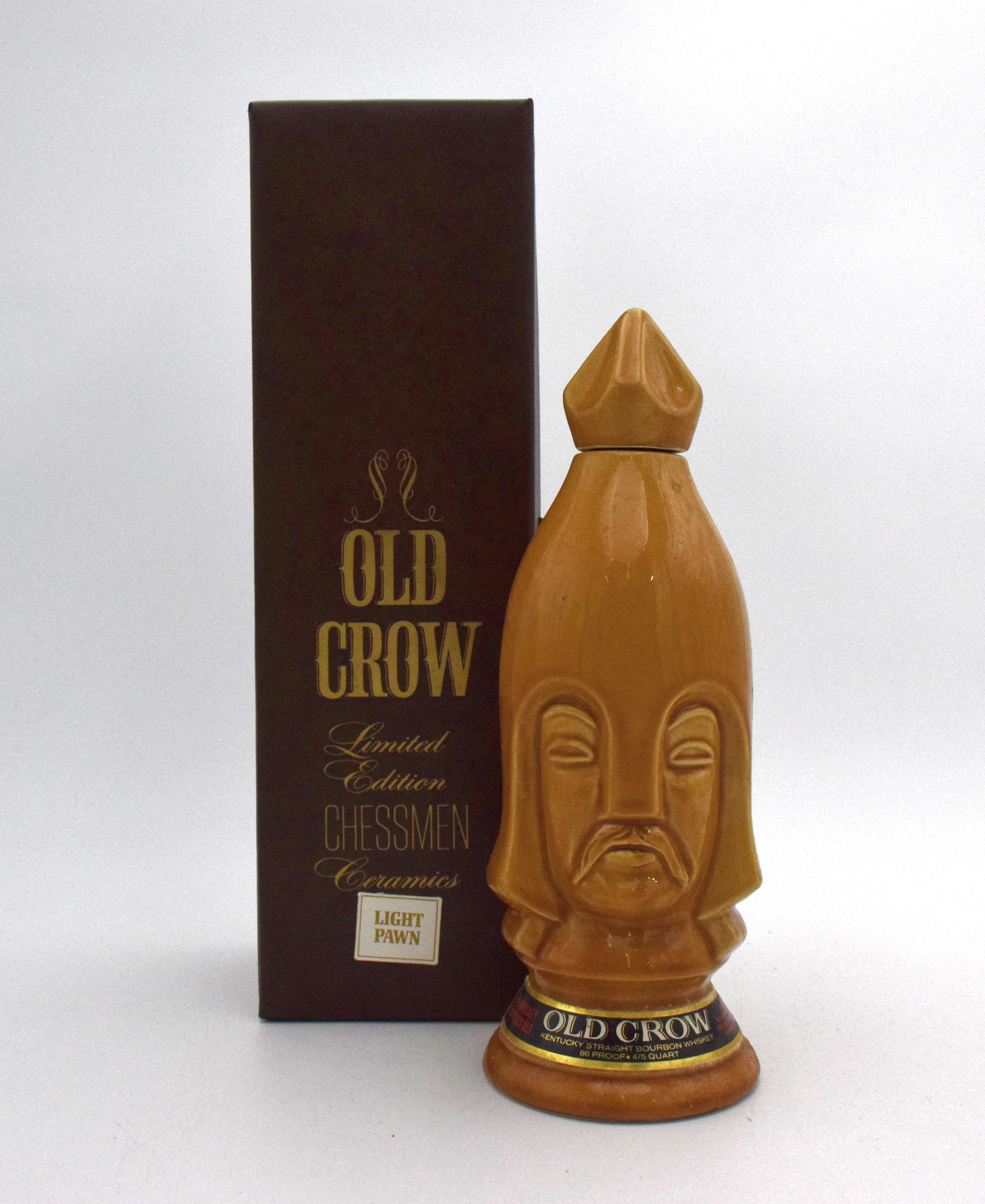 Old Crow 10 Year 'Chessmen: Light Pawn' Bourbon Ceramic Decanter ...