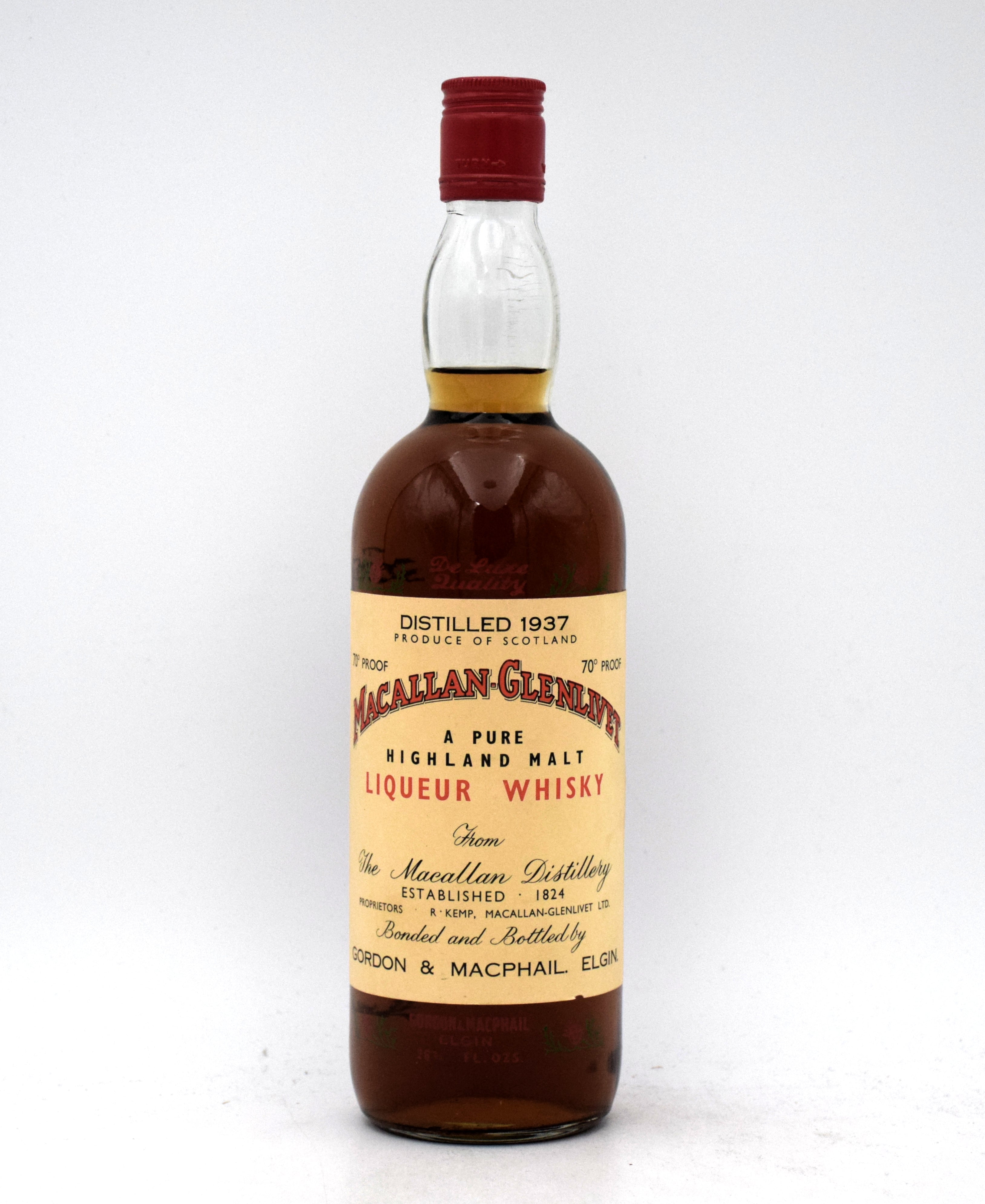 Macallan-Glenlivet Pure Highland Malt Liqueur Whisky (1937 Vintage ...