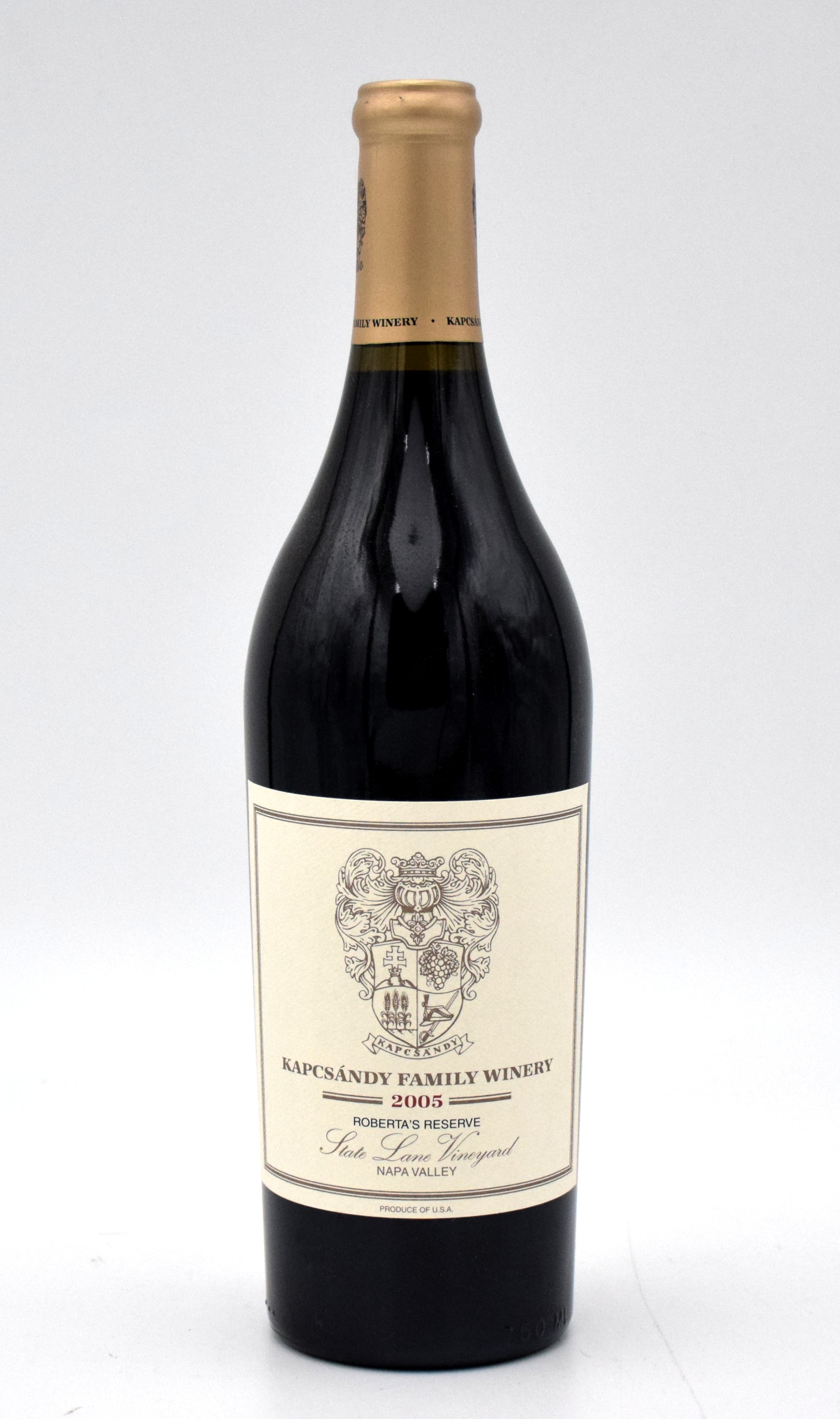 2005 Kapcsandy Family Winery State Lane Vineyard Roberta's Reserve ...