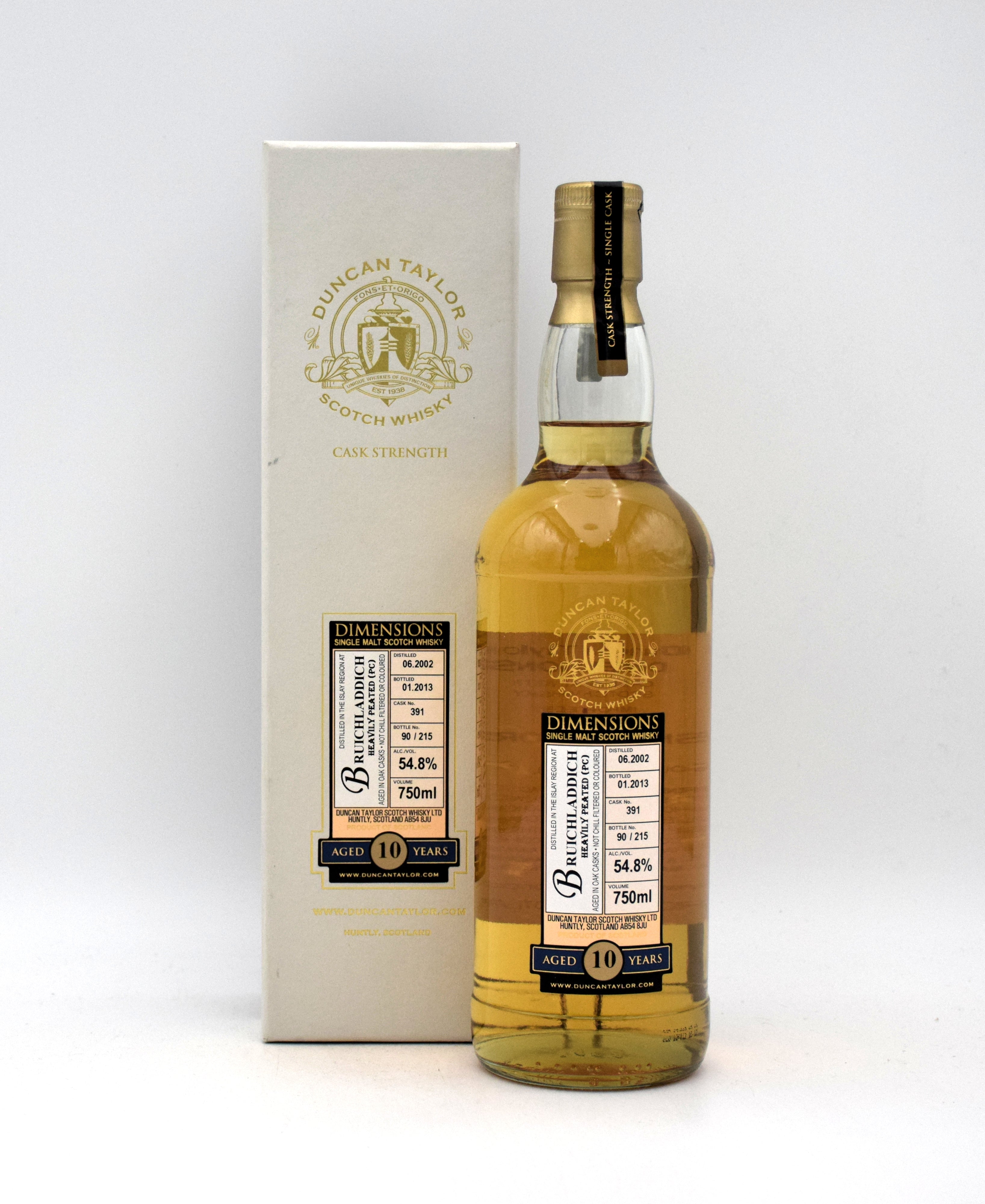 Duncan Taylor 'Dimensions' 10 Year Single Malt Scotch (Bruichladdich ...