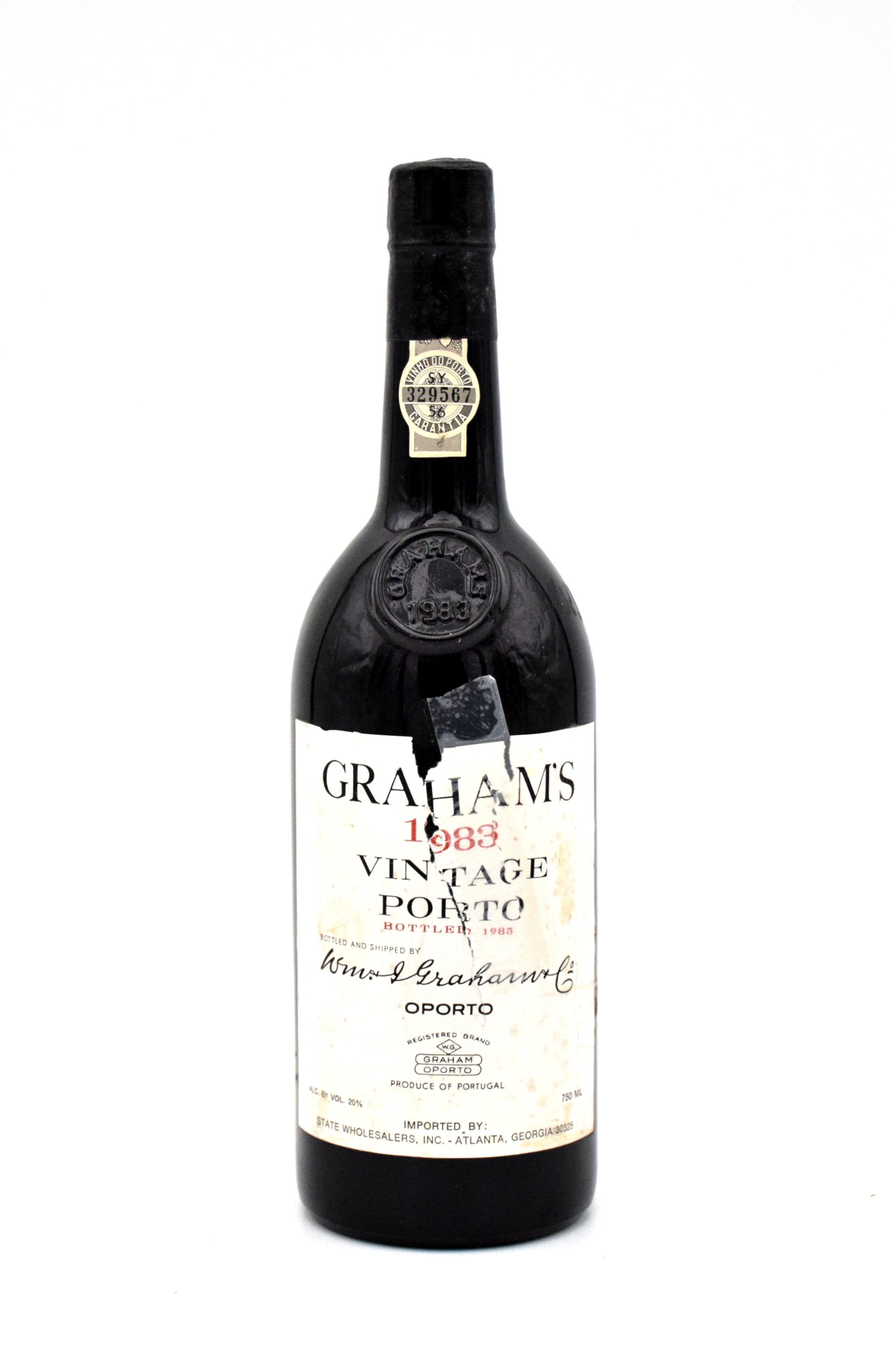 1983 W & J Graham's Vintage Port (Slightly Torn Label) – FineLiquors