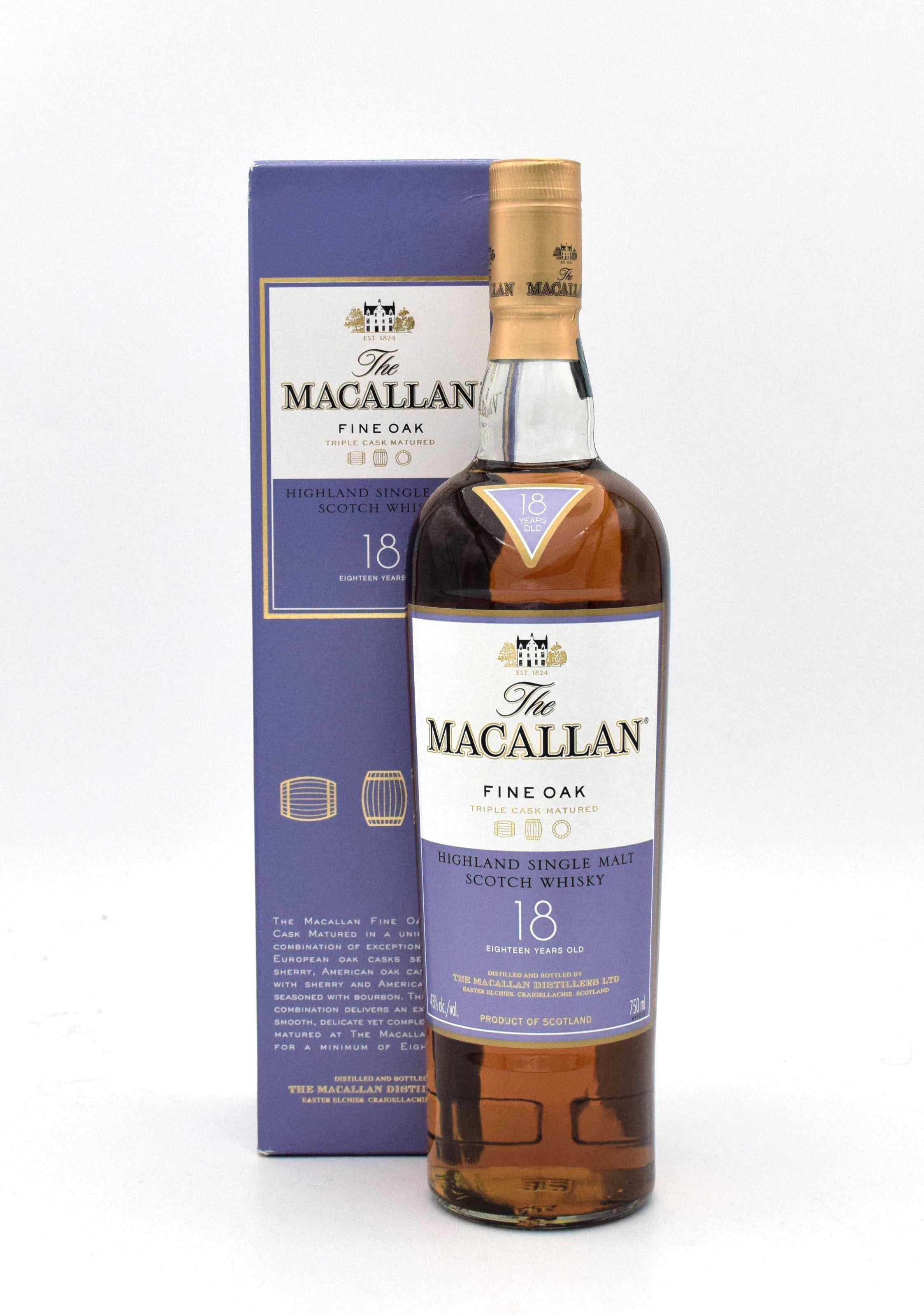 Macallan 18 Year Fine Oak Triple Cask Matured Scotch Whisky – FineLiquors