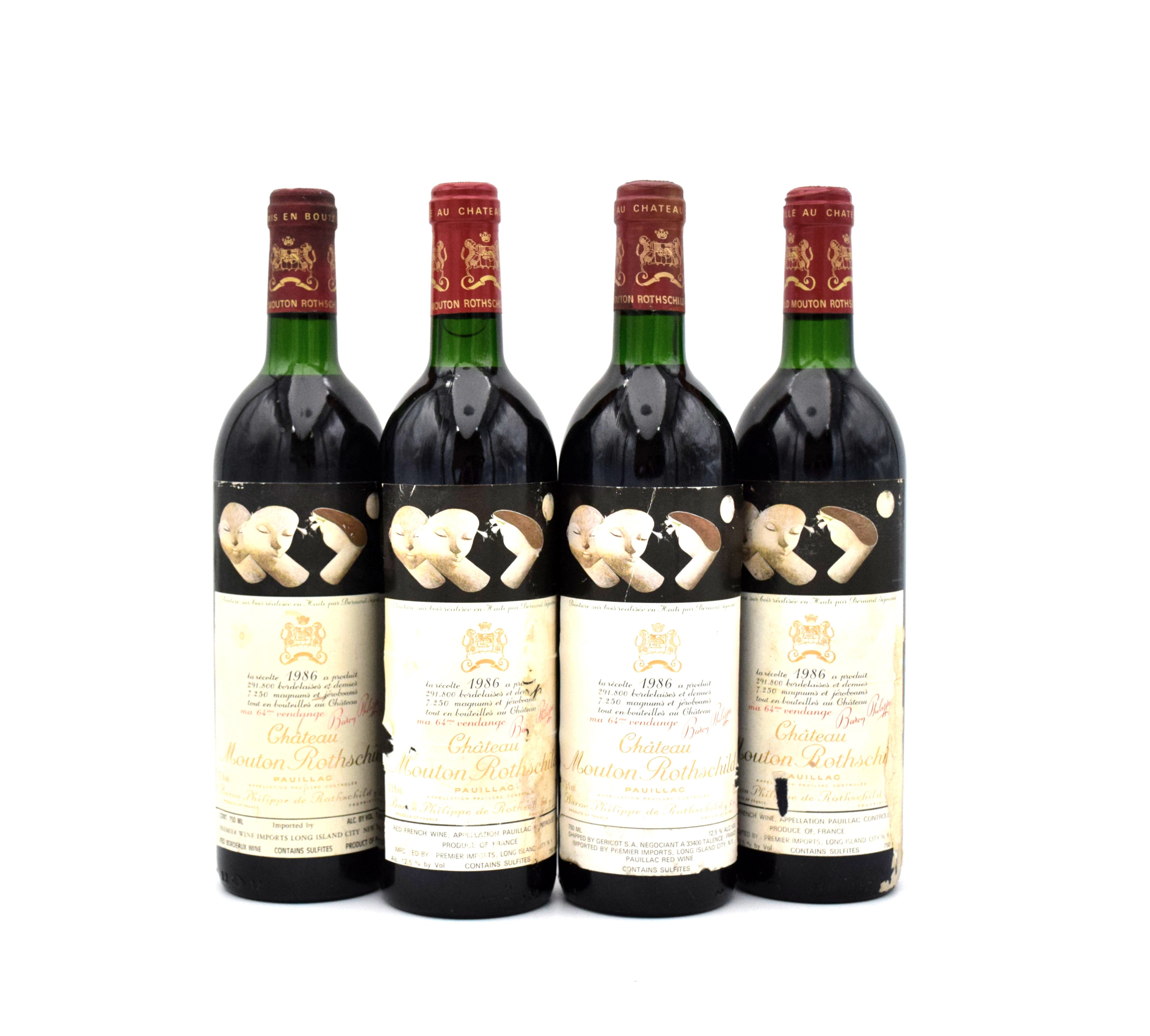 1986 Chateau Mouton Rothschild (Slightly Damaged Labels) – FineLiquors