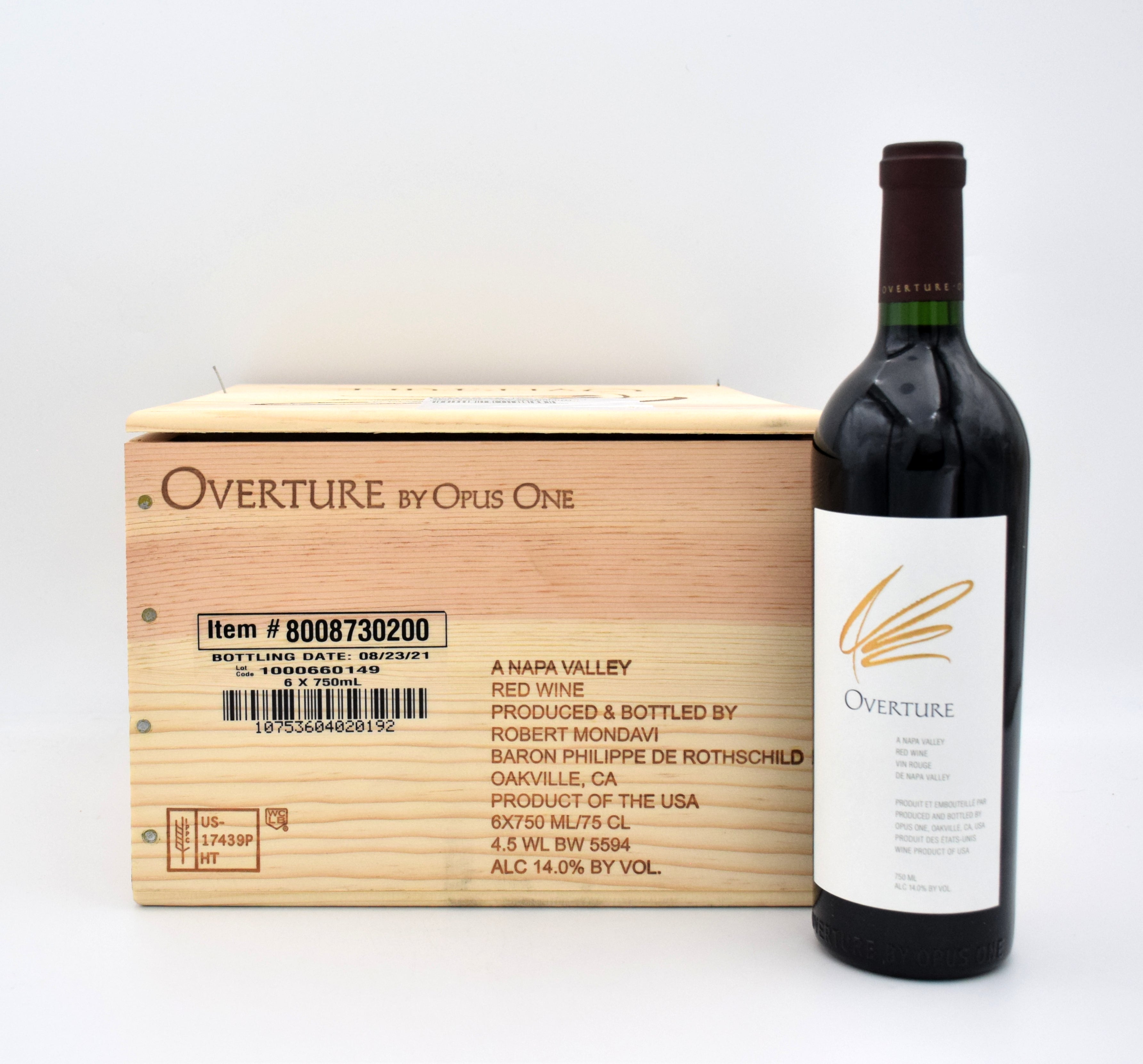 2021 Opus One Overture (6 Bottles) OWC – FineLiquors