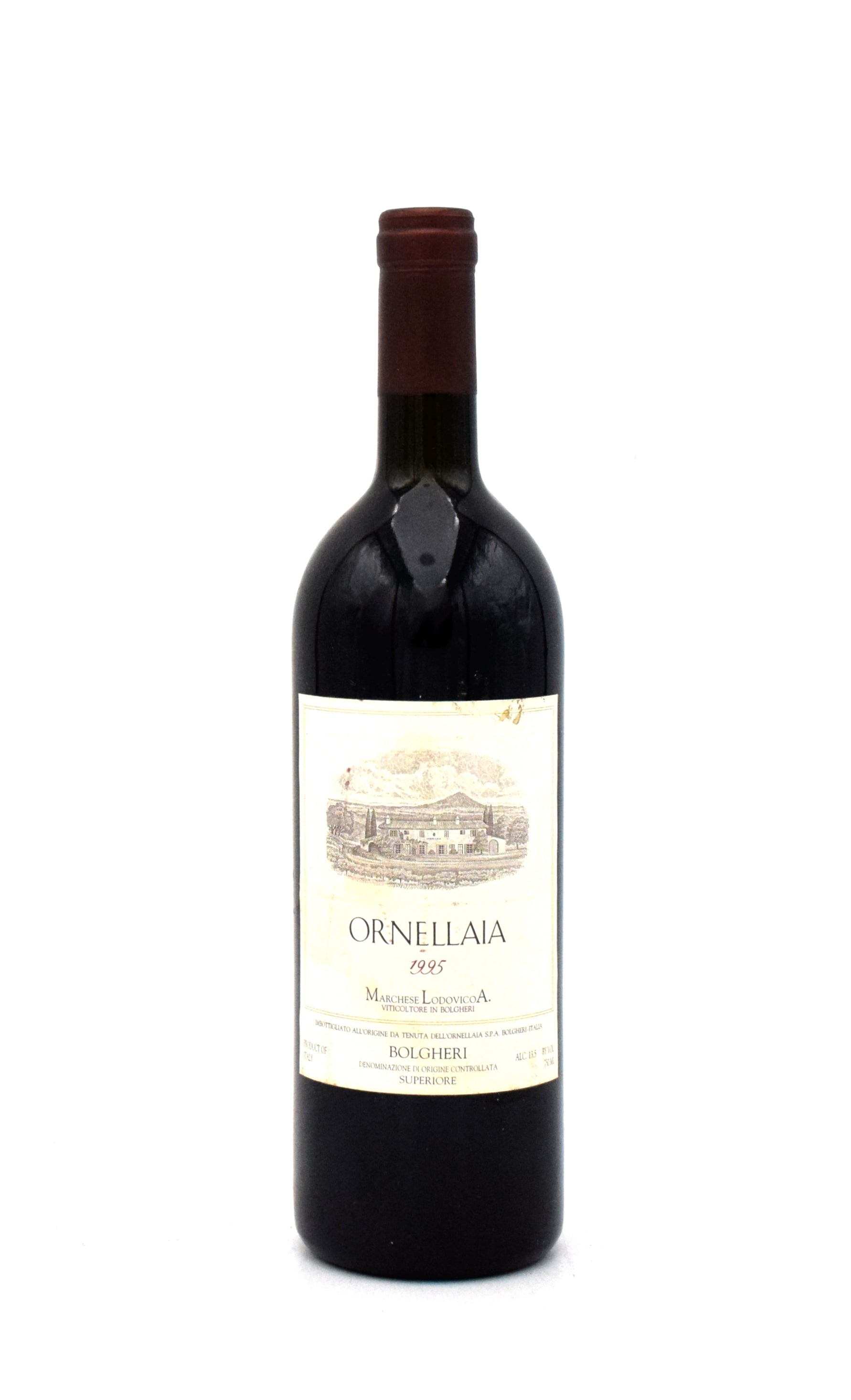 1995 Ornellaia Bolgheri Superiore (Stained Label) – FineLiquors