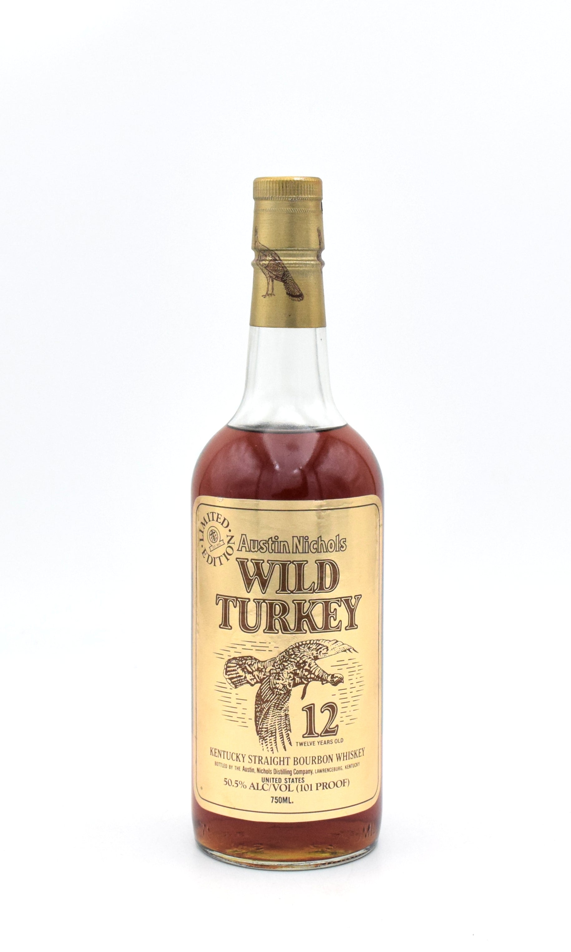 Wild Turkey 12 Year Limited Edition "Cheesy Gold Foil" - 1991 Vintage ...