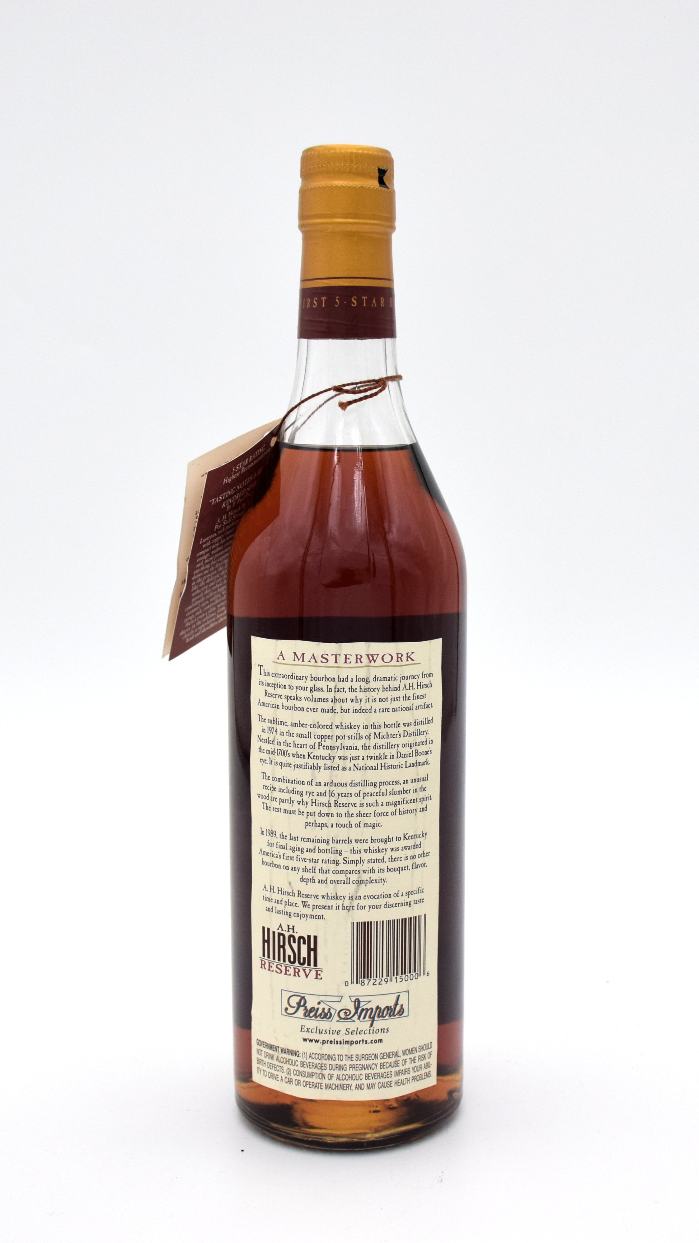 A.H. Hirsch 16 Year Old 'Gold Foil' Bourbon – FineLiquors