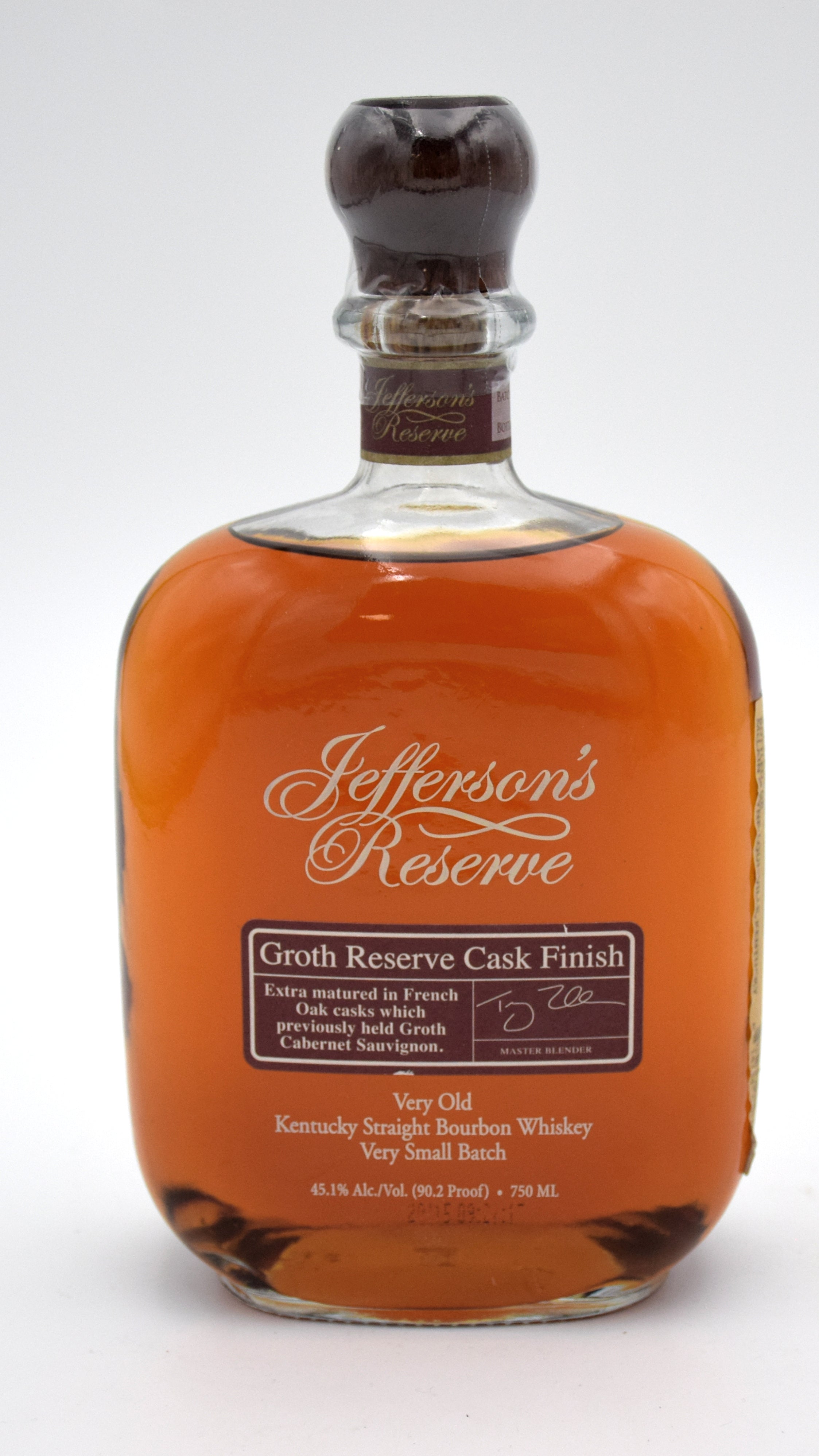 Jefferson's Groth Reserve Cask Finish Very Small Batch Bourbon Whiskey ...