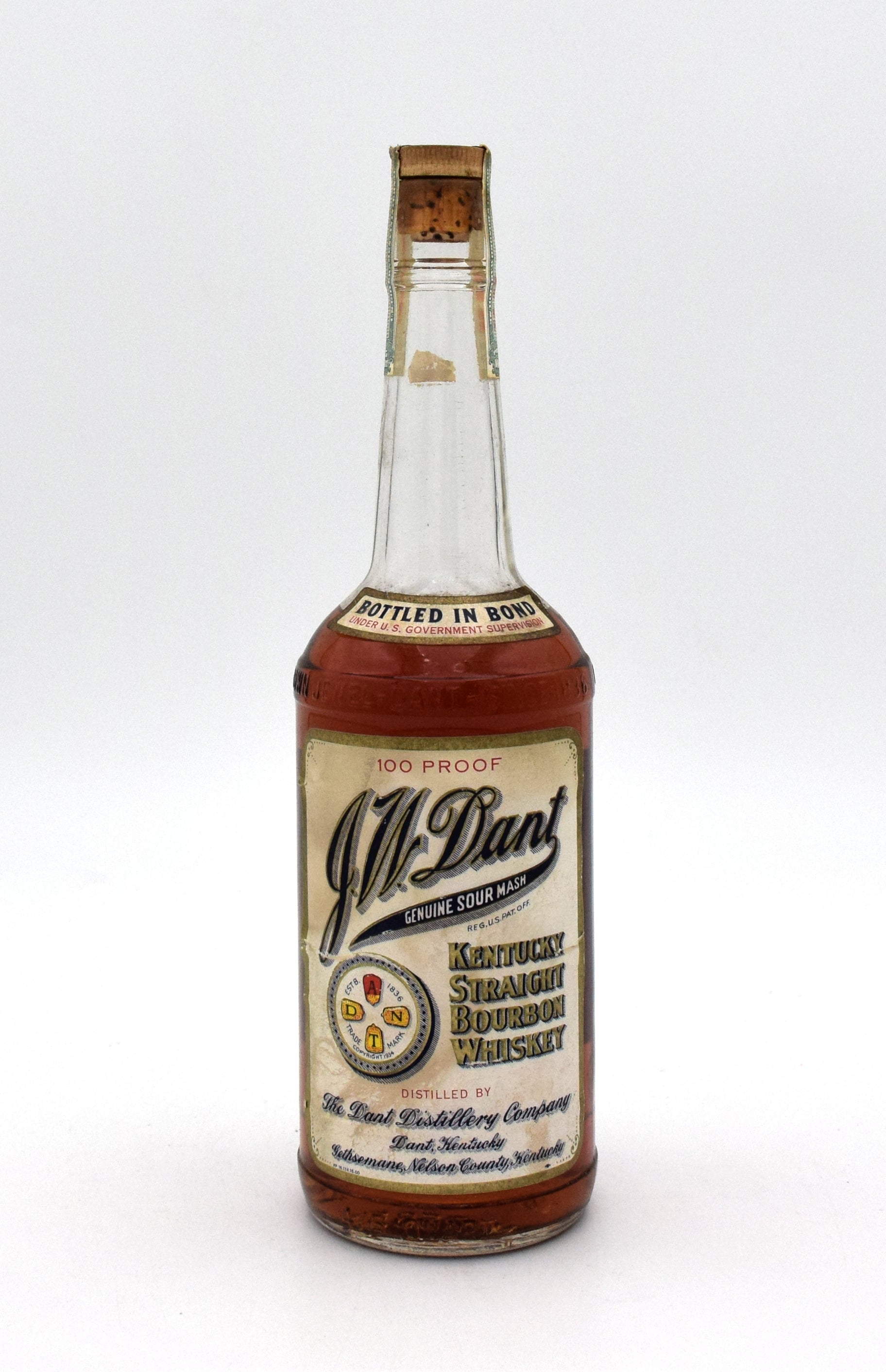 J.W. Dant Bottled-in-Bond Bourbon (1962 Release) – FineLiquors