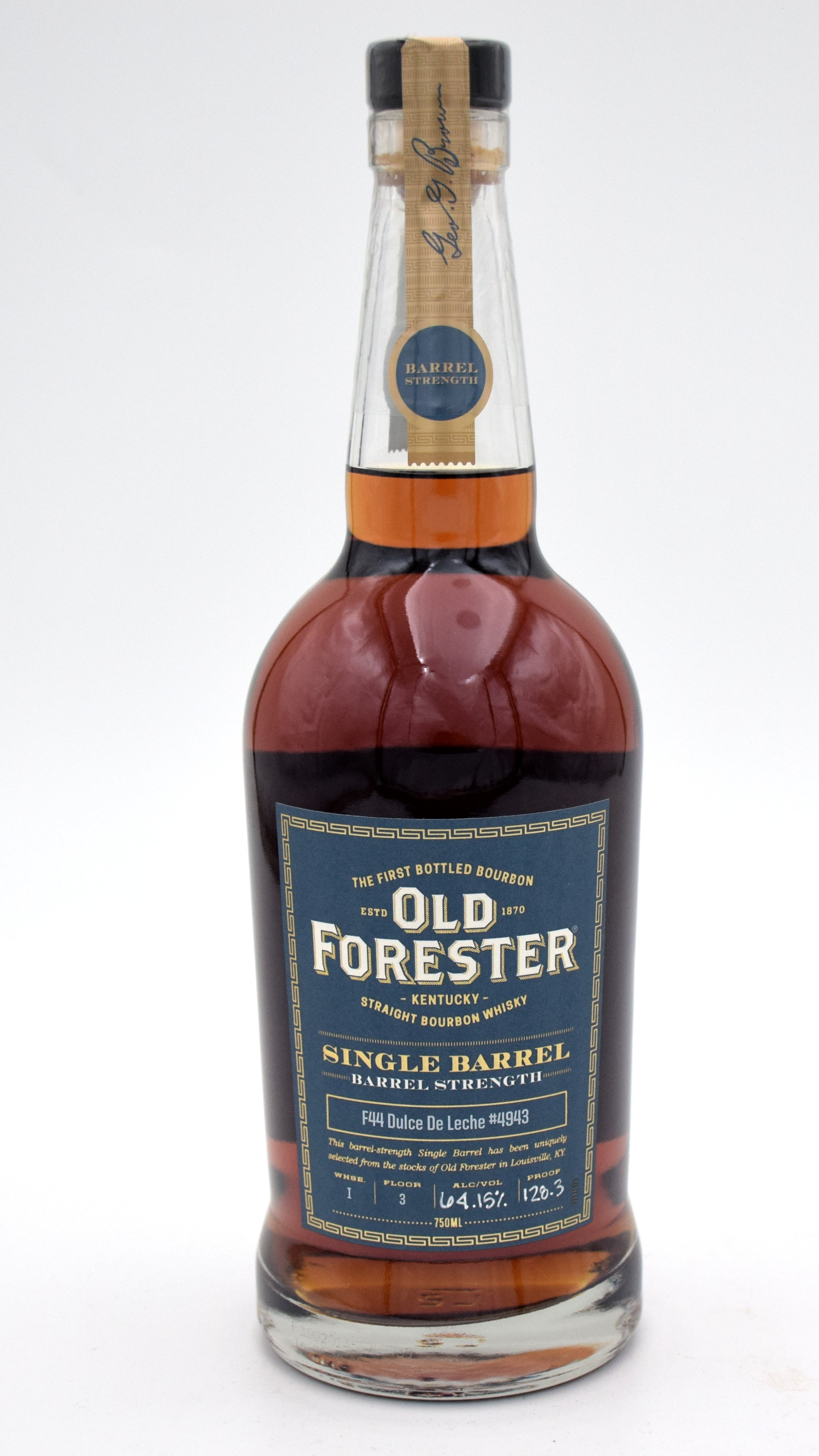 Old Forester Single Barrel Barrel Strength Bourbon (128.3 Proof ...