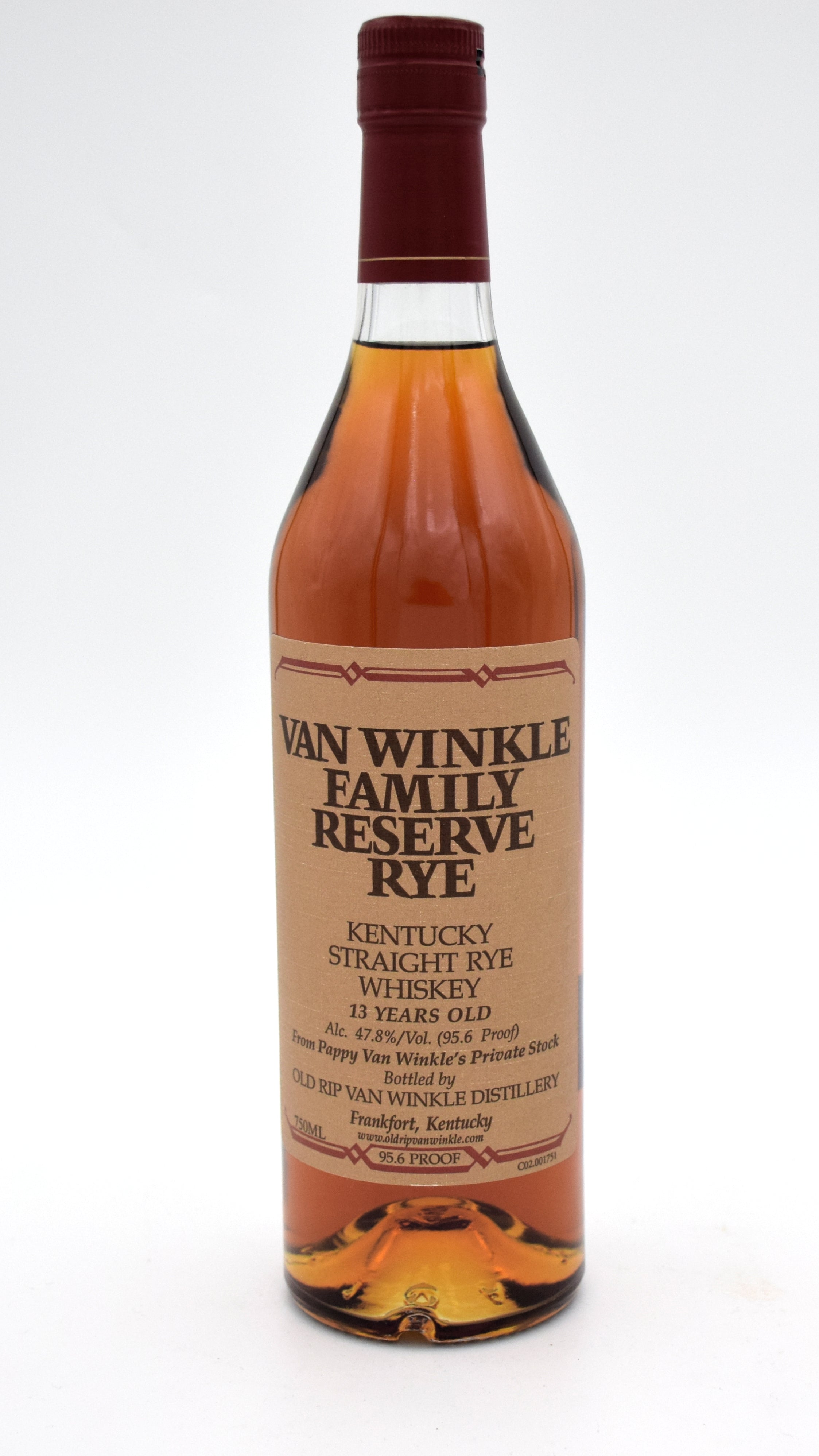 Pappy Van Winkle Family Reserve 13 Year Rye – FineLiquors